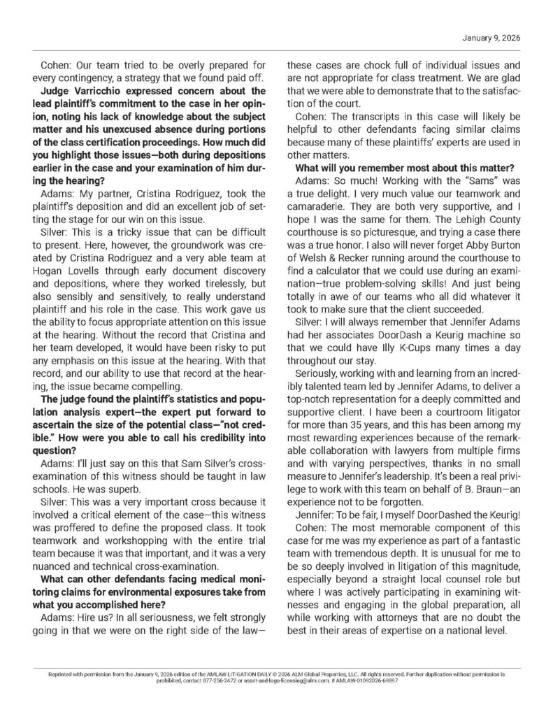 Welsh & Recker Partner Sam Silver named Litigator of the Week by Law ...